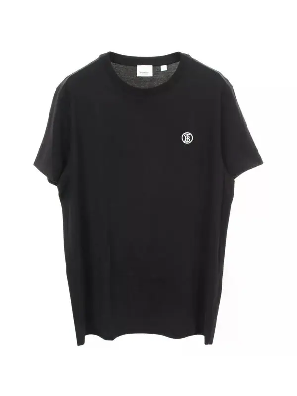 Burberry 2000s Logo-embroidered T-shirt - Black