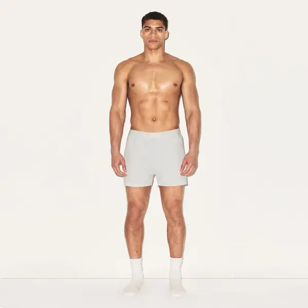 SKIMS Knit Boxer 3 Pack | Black | | Cotton - Heather Multi
