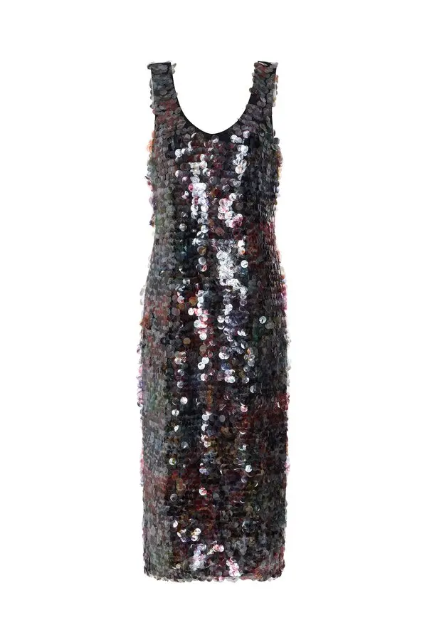 MARIE OLIVER Olympia Sequin Floral Midi Dress