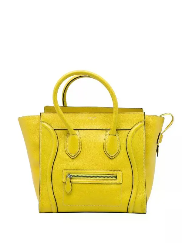 Celine 2012 Mini Calfskin Luggage Tote Bag - Yellow