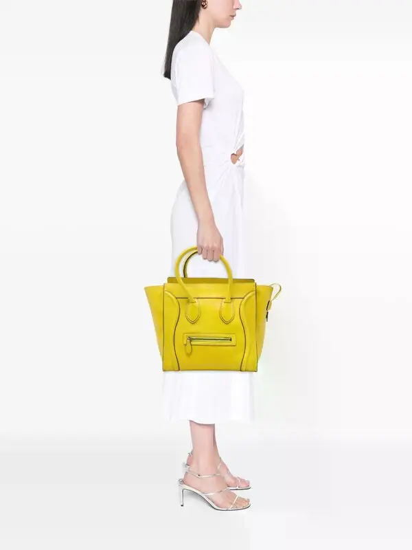 Celine 2012 Mini Calfskin Luggage Tote Bag - Yellow
