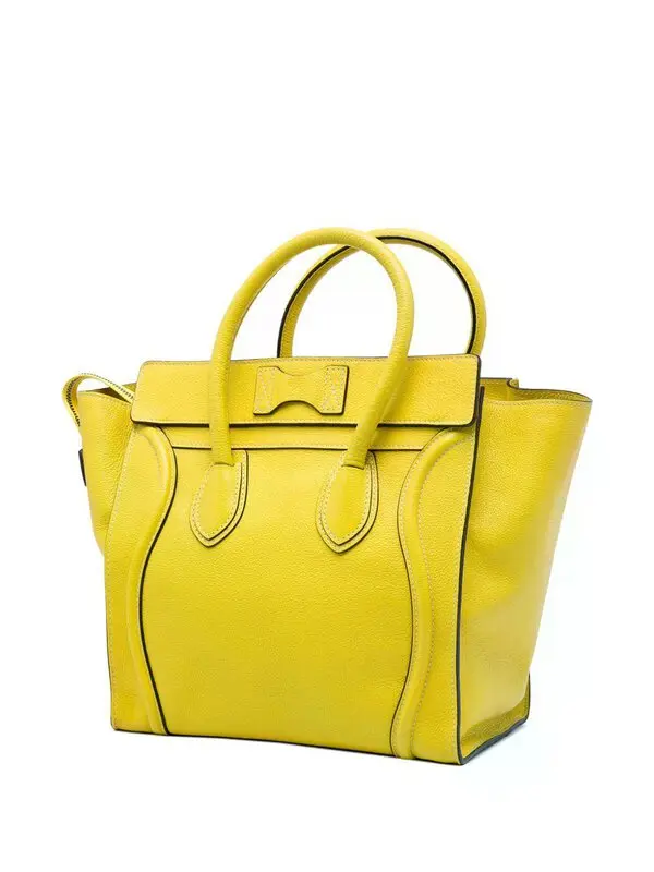 Celine 2012 Mini Calfskin Luggage Tote Bag - Yellow