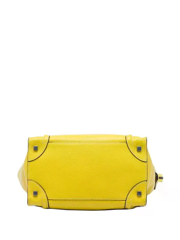 Celine 2012 Mini Calfskin Luggage Tote Bag - Yellow