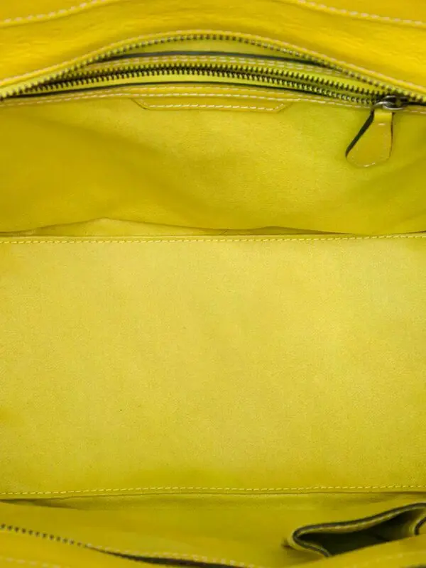 Celine 2012 Mini Calfskin Luggage Tote Bag - Yellow