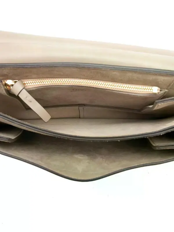 Chloé Faye Medium Calfskin And Suede Crossbody Bag - Brown