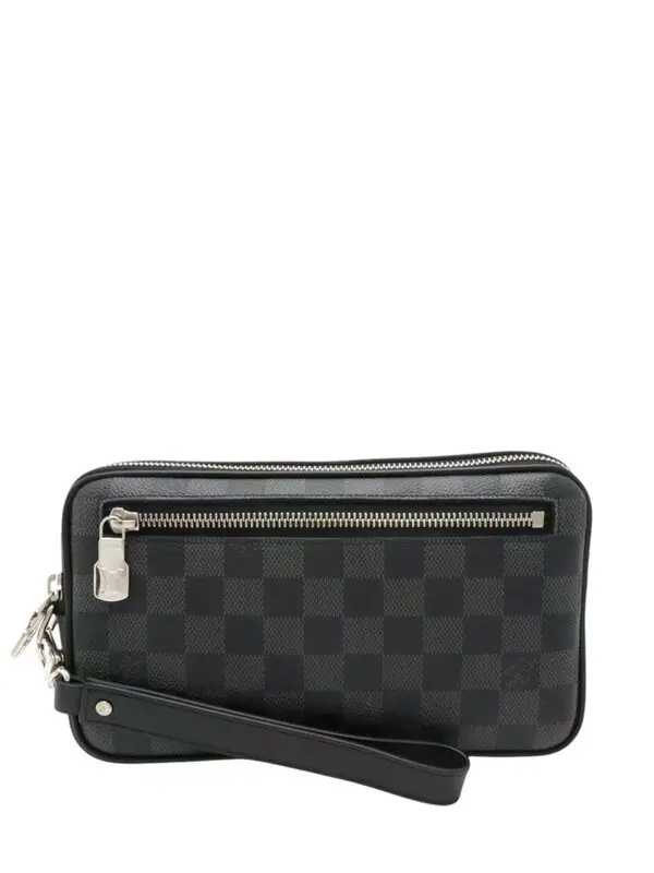 LOUIS VUITTON 2018 Damier Graphite Alpha Clutch Bag - Black