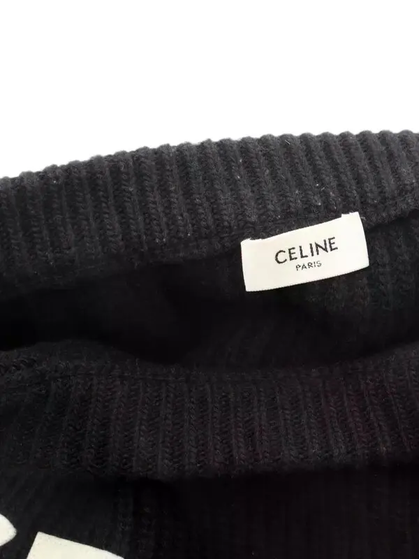 Celine 2000s Logo Rib-knit Sweater