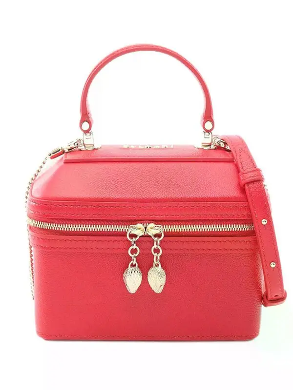 BVLGARI 2010-2026 Leather Serpenti Forever Vanity Bag Satchel - Red