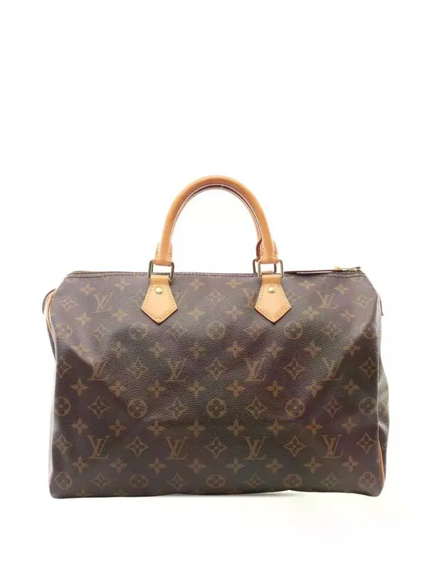 LOUIS VUITTON 2014 Monogram Speedy 35 Boston Bag - Brown