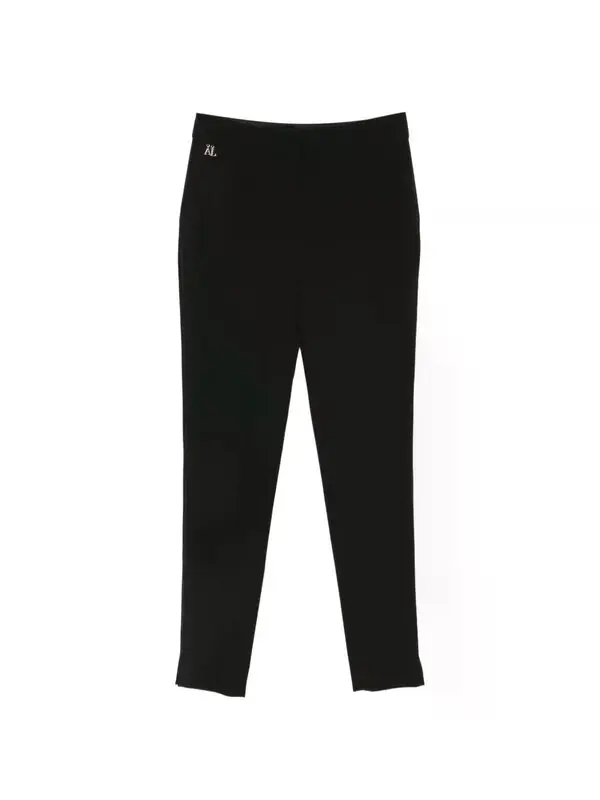 ALESSANDRO LEGORA Logo-plaque Slim-fit Trousers - Black