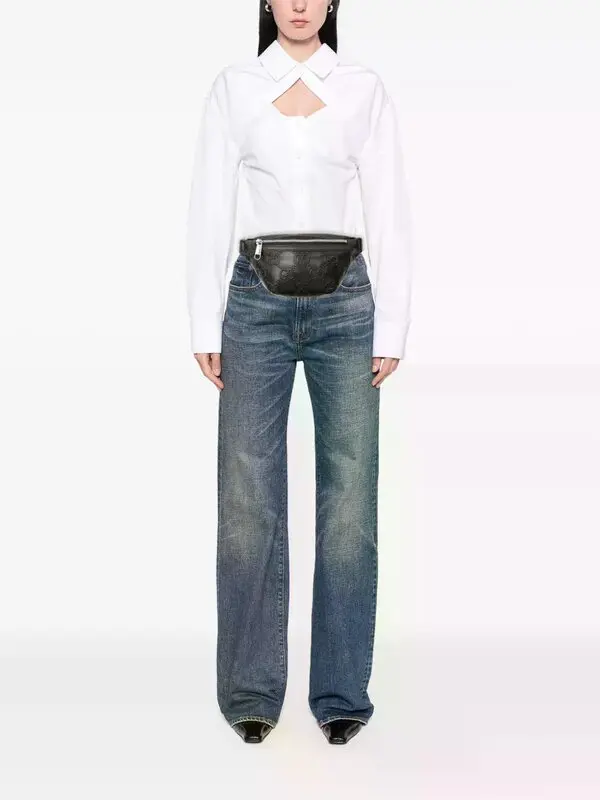 Gucci Gg Embossed Perforated Leather Belt Bag