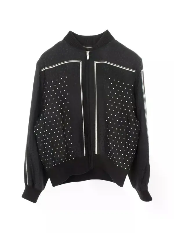 Saint Laurent 2010s Polka-dot Bomber Jacket - Black