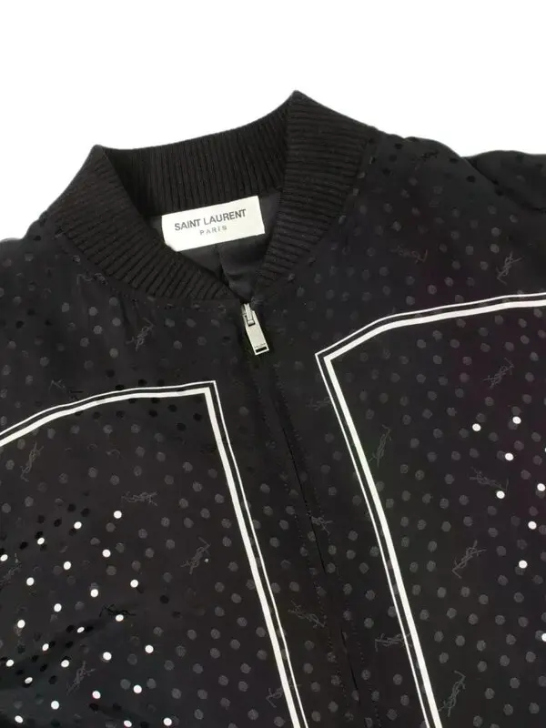 Saint Laurent 2010s Polka-dot Bomber Jacket