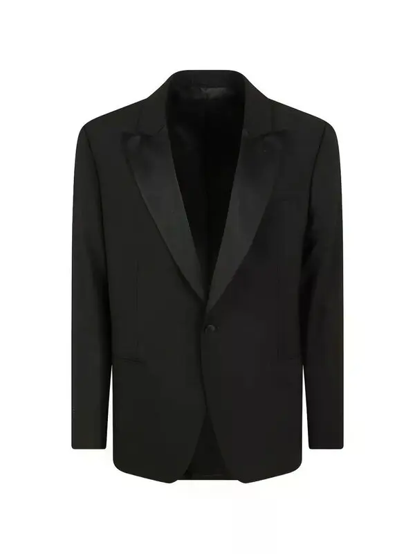 LARDINI Peak-lapel Single-breasted Jacket - Black