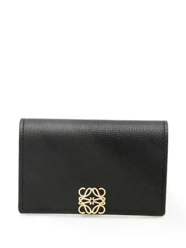 Loewe Anagram Pebbled-leather Wallet - Black