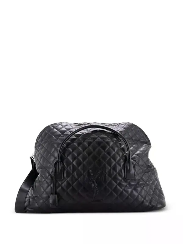 Saint Laurent Quilted Leather Travel Bag - Black