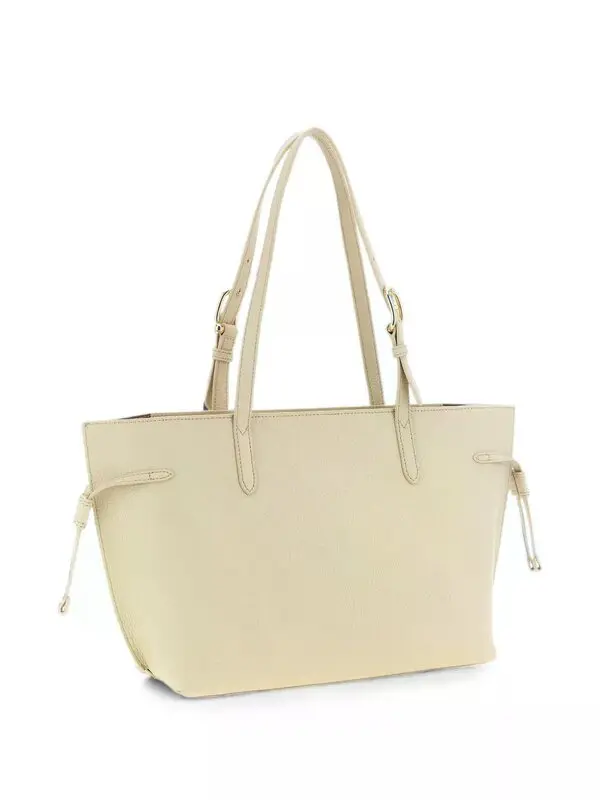 Furla Ava Hammered Leather Tote Bag - Neutrals
