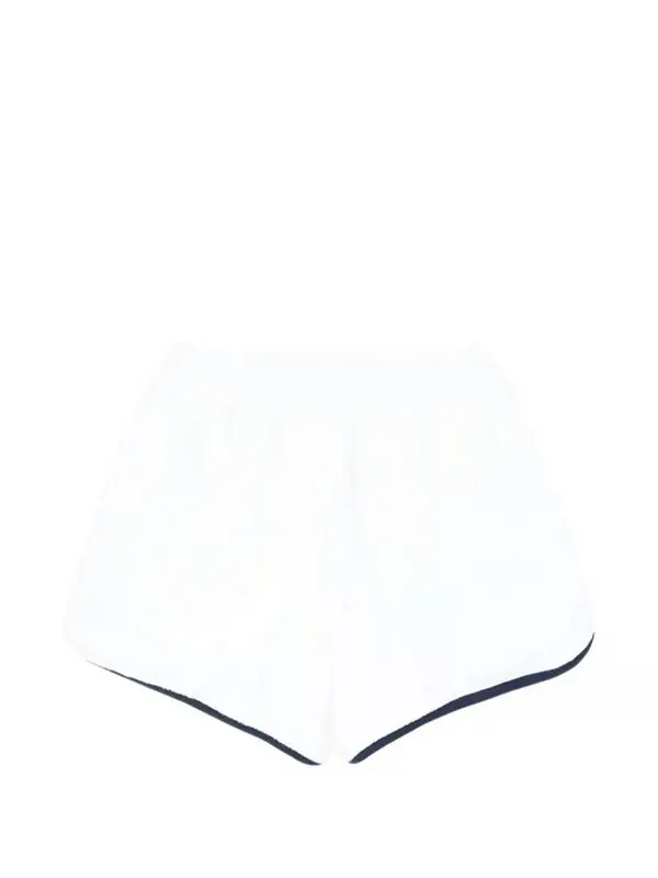SPORTY & RICH Logo-embroidered Terry Shorts - White