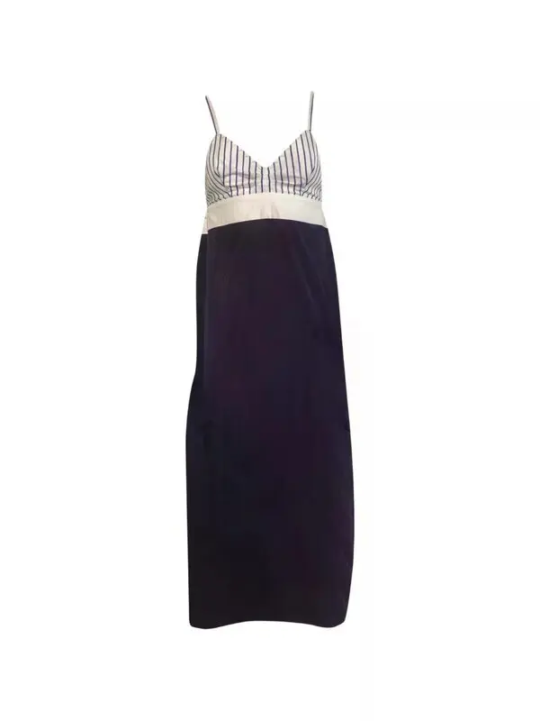 Dries Van Noten Striped Midi Dress - Blue