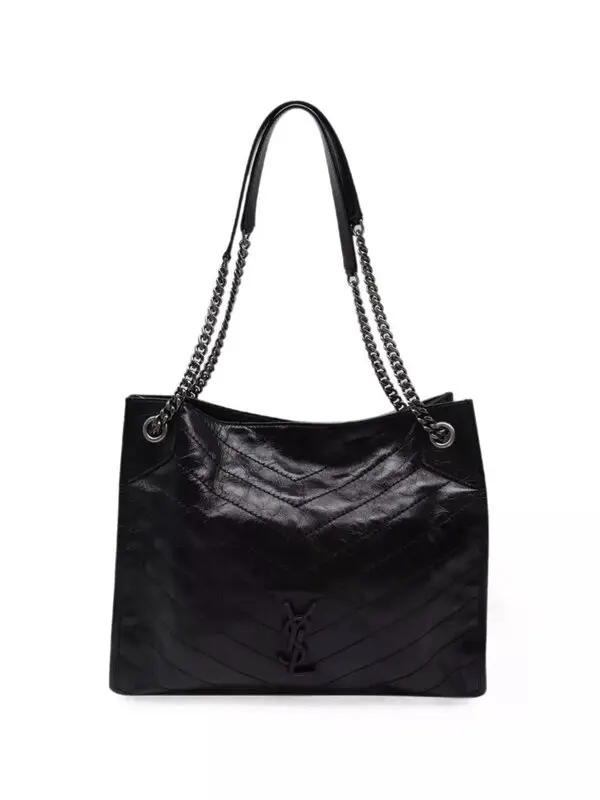 Saint Laurent 2010s Niki Monogram Shoulder Bag - Black