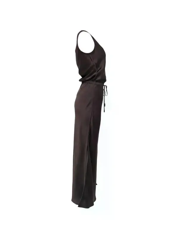 Brunello Cucinelli Satin Drawstring Maxi Dress