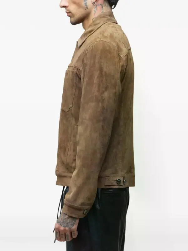GIORGIO BRATO Button-up Suede Jacket