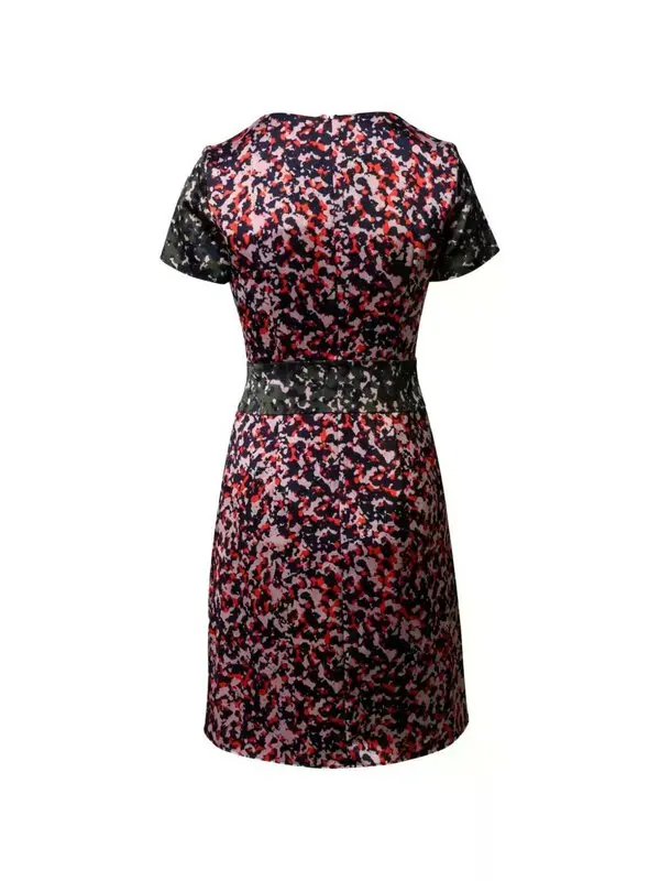 BOSS Camouflage Print Round Neck Short Sleeve Dress