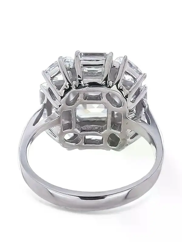FANTASIA BY DESERIO Halo Ring With Cushion-cut Cubic Zirconia
