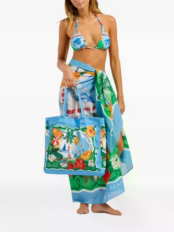 Seafolly Viva Vacation Tote Bag - Blue