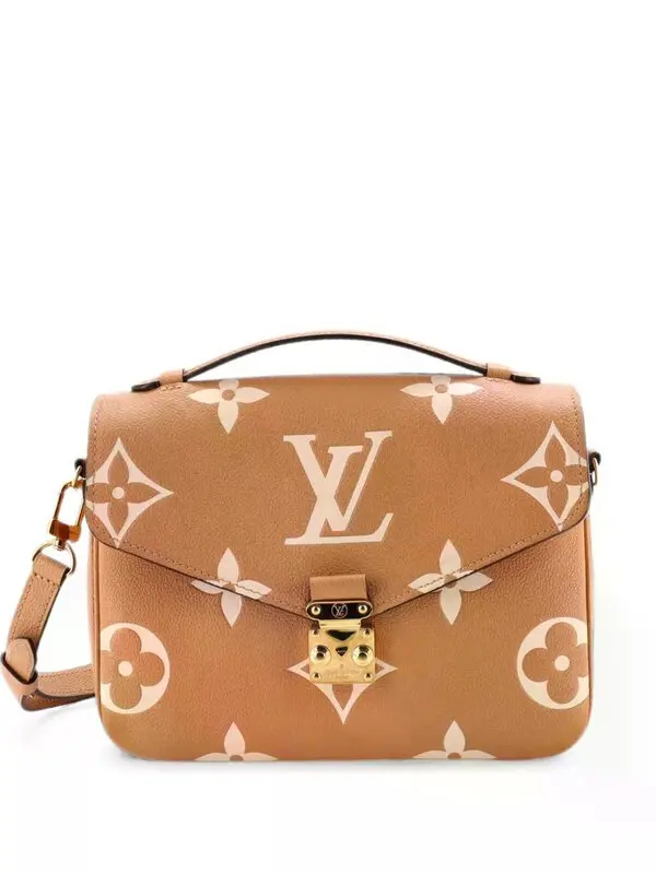 LOUIS VUITTON Pochette Metis Monogram Empreinte Giant Crossbody Bag - Brown