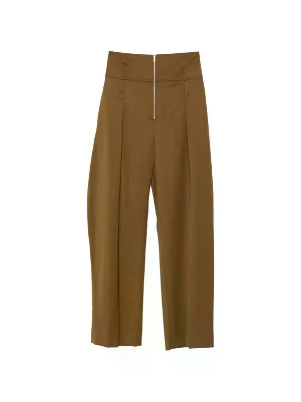 FERRAGAMO Zip-fastening Trousers - Brown