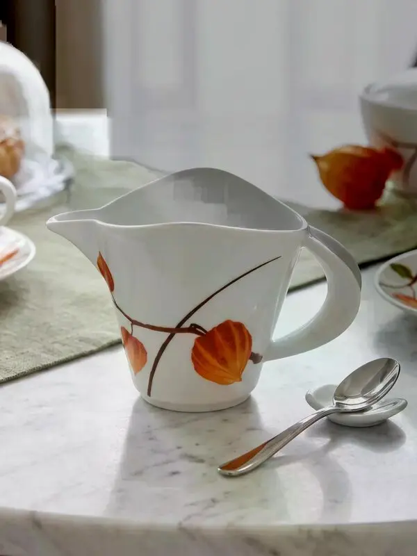 GINORI 1735 Funè Leaf-print Milk Jug