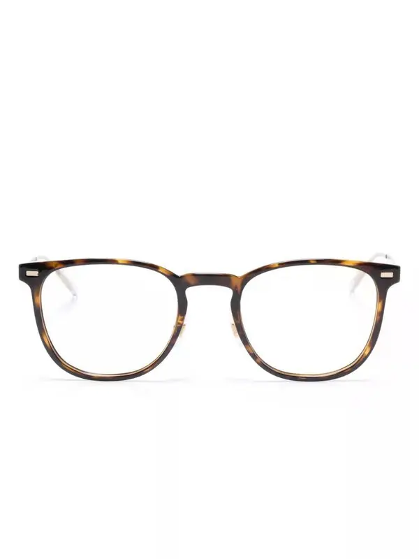 Montblanc Square-frame Glasses - Brown