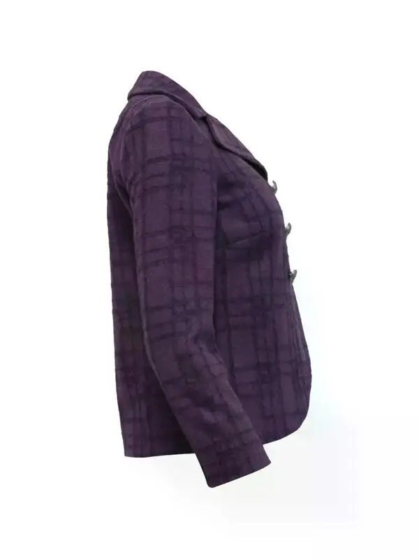 Etro 2010s Double-breasted Plaid Jacket