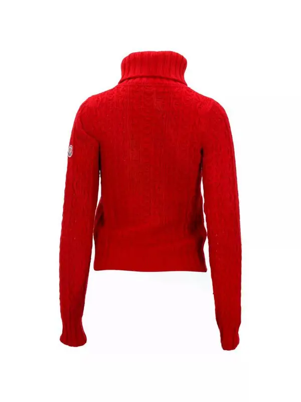 Moncler Cable Knit Roll Neck Sweater