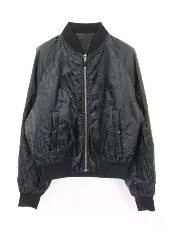 Dior 2010s Oblique Pattern Reversible Bomber Jacket - Blue
