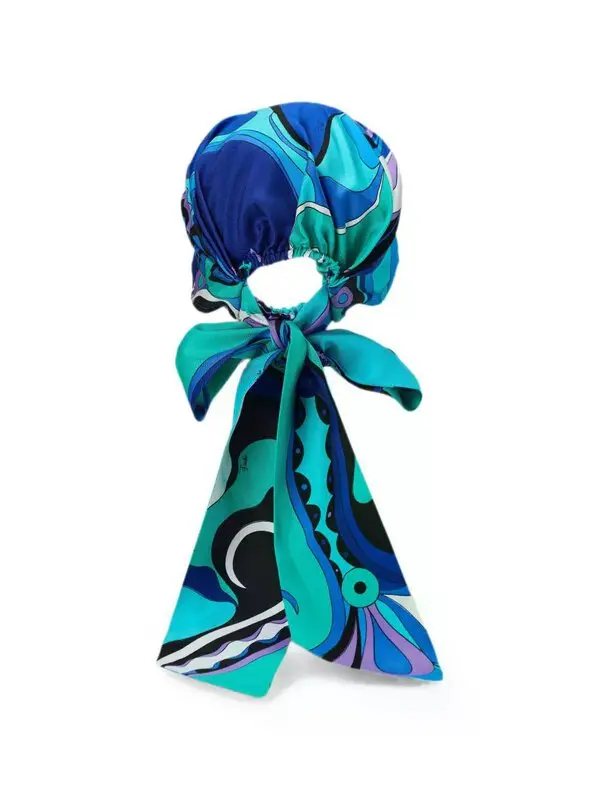 Emilio Pucci Abstract Print Silk Bandana Hat