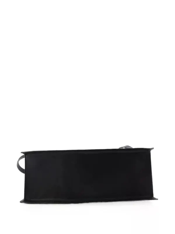 Gucci Sylvie Top Handle Bag Leather Large Satchel - Black