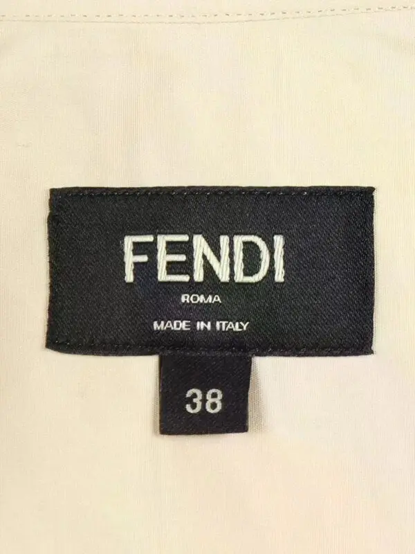 Fendi 2000s Embroidered-detailing Long-sleeved Shirt