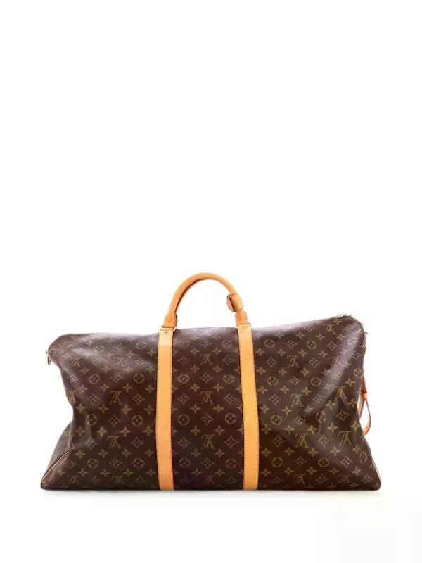 LOUIS VUITTON Keepall Bandouliere Monogram Canvas 60 Travel Bag - Brown