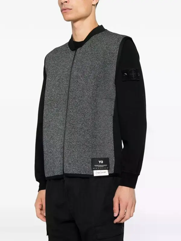 Y3 Skull Print Zip-up Gilet