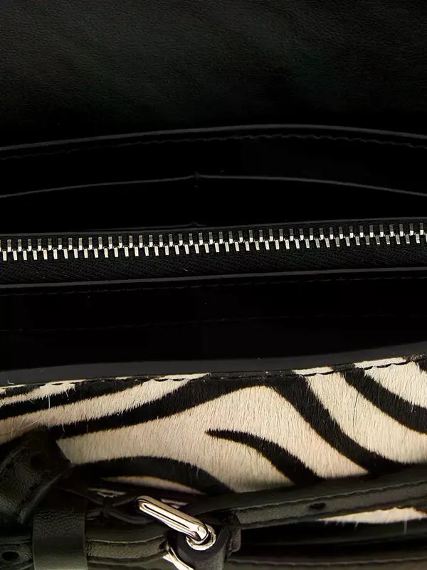 Moschino Zebra-print Tie Me Wallet On Chain