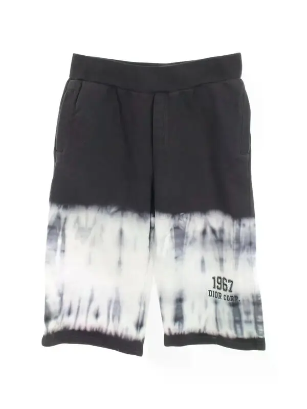 Dior Tie-dye Embroidered Track Pants - Black