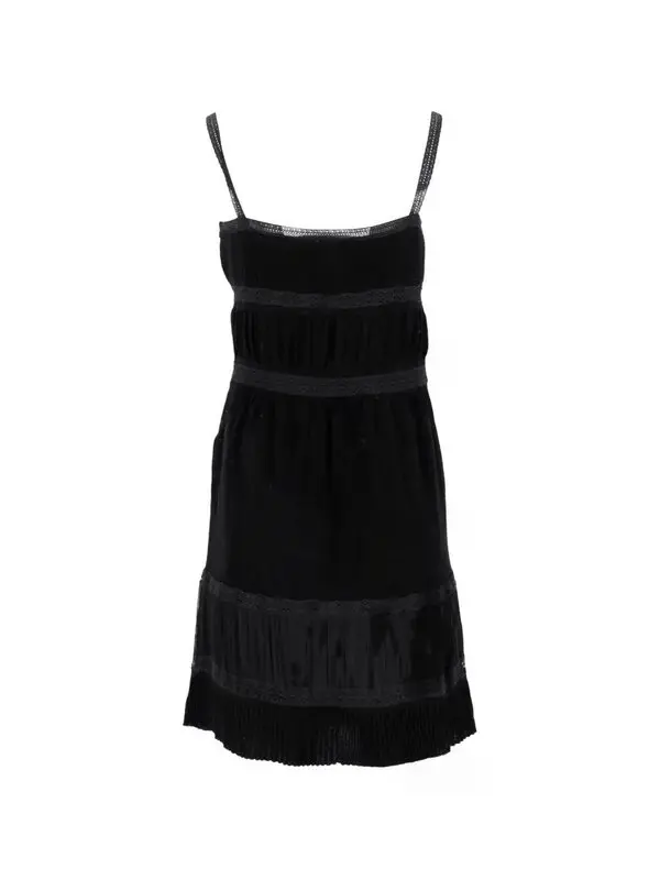 Moschino Lace-trimmed Sleeveless Square Neck Dress