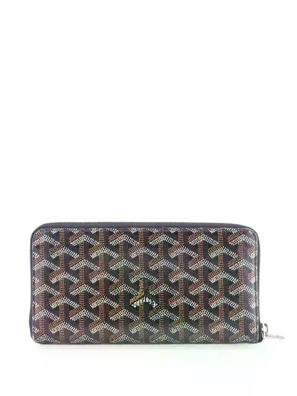 Goyard Matignon Zip Wallet Coated Canvas With Leather Small Wallets