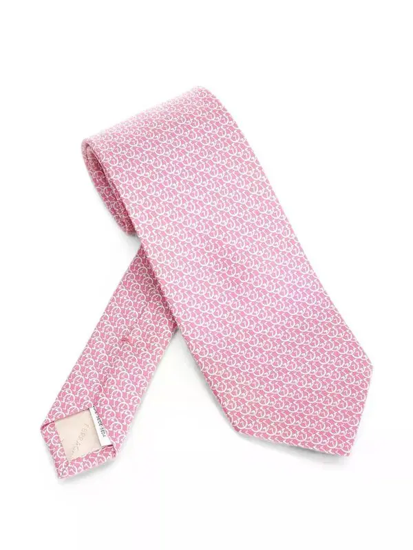 FERRAGAMO Pointed-tip Tie - Pink