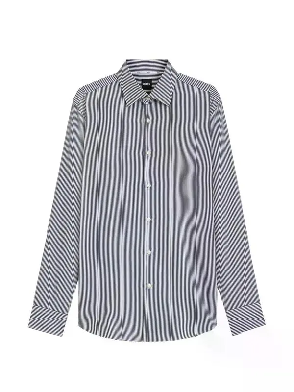 BOSS Striped Long-sleeve Shirt - White