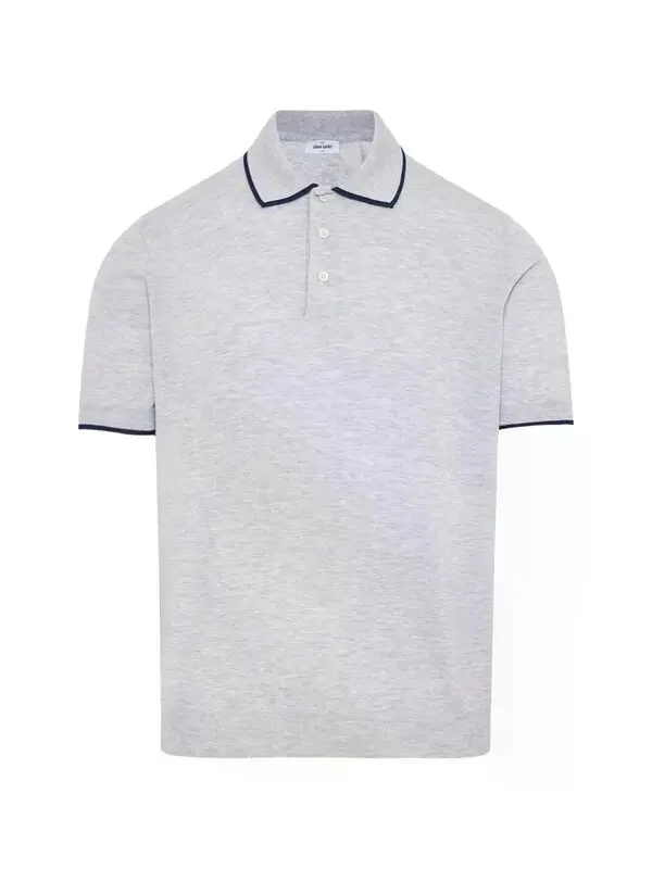 GRAN SASSO Contrast-trim Short-sleeve Polo Shirt - Grey
