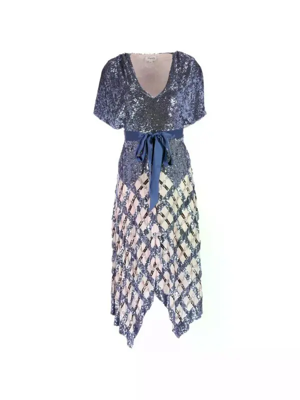 TEMPERLEY LONDON Akiko Belted Sequined Midi Dress