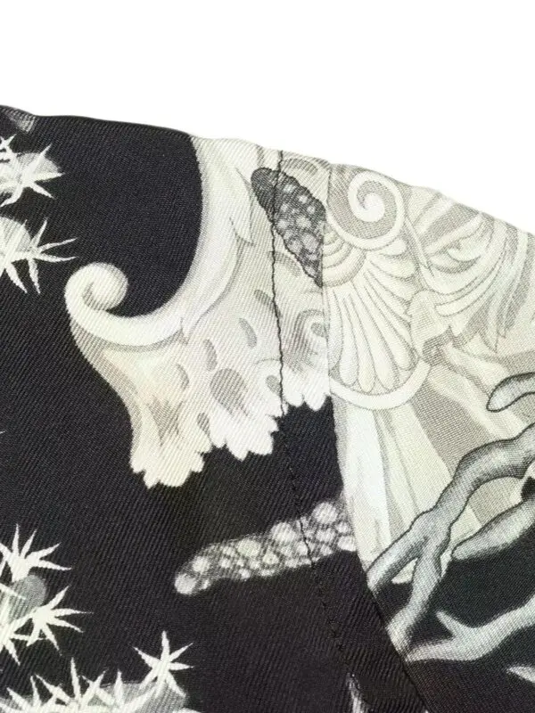Versace 2010s Barocco Sea-print Shirt - Black